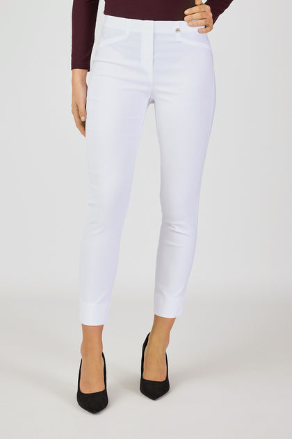 ROBELL ROSE 09 TROUSERS WHITE