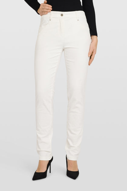 ROBELL ELENA TROUSERS CREAM