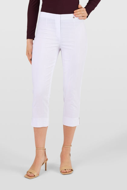 ROBELL MARIE 07 TROUSERS WHITE
